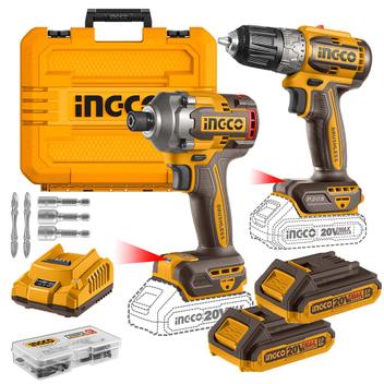 Combo Furadeira e Parafusadeira de Impacto 20V 2 Baterias Maleta ...