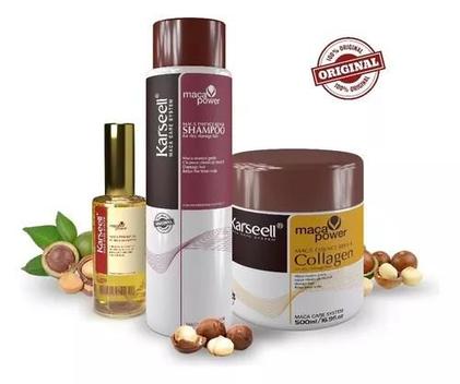 Combo Karsell Máscara 500gr + Shampoo 500ml + Oléo 50ml - Karseell ...