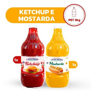 Combo Ketchup Pet 3kg + Mostarda Pet 3kg Lanchero - Lanchero Alimentos - Cozinha Industrial ...
