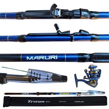 Combo Molinete Triton 500 + Vara Triton 2,40m Kit para Pesca UL Ultra Light Completo - Maruri ...