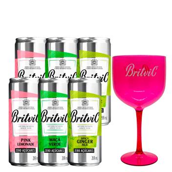 Combo Refrigerantes Britvic 3 Sabores + Taça - Bebidas - Magazine Luiza