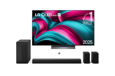 Combo Smart TV LG OLED evo AI C5 55" 2025 + SoundBar S60TR 5.1 Canais ...