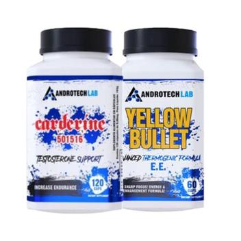 Combo termogênico yellow bullet 60 caps + carderine 120 cápsulas - androtech lab - Termogênico ...