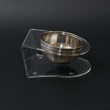 Comedouro Individual para Pets em Acrílico Incolor Com Tigela em Inox ...