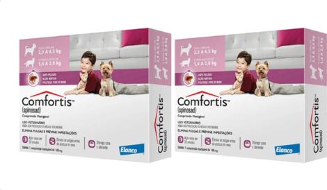Comfortis 140mg Cão 2,3 A 4,5kg E Gato 1,4 A 2,8kg - 2 unid - ELANCO ...