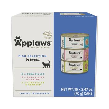 Comida Úmida Applaws para Gatos - Seleção de Peixes em Caldo (730ml ...
