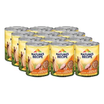 Comida úmida para cães Nature's Recipe Frango, arroz e cevada 370mL x12 ...