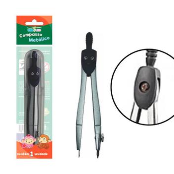 Compasso Escolar Sortido Traça Circunferência Sem Tira Linha ...