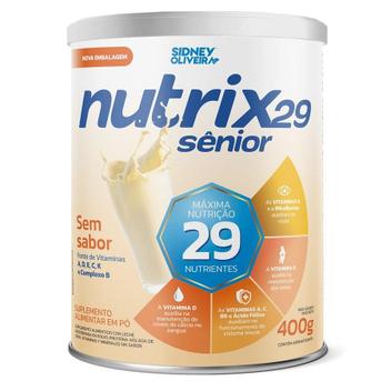Complemento alimentar nutrix 29 senior sem sabor 400g - SIDNEY OLIVEIRA ...