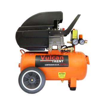 Compressor de ar 24 litros 2 hp 8 bar 127volts vc25-1 vulcan trent ...