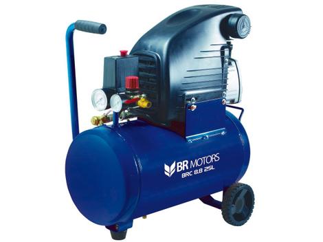 Compressor de Ar 25L 2HP 120 PSI 3600 RPM - com Kit 4 Peças - Br Motors ...