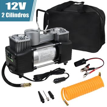 Compressor de Ar Portatil Automotivo 2 Cilindros 12v Potente Mini ...