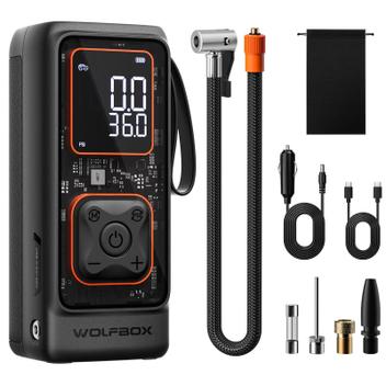 Compressor de ar portátil WOLFBOX Megaflow24 12000mAh 150PSI ...