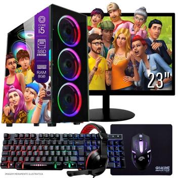 Computador PC Gamer Completo TOB Intel Core i5 SSD 240GB 8GB Teclado ...