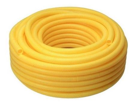 Conduite Corrugado Amarelo De 3/4 25mm Rolo C/ 50 Metros - Alladim ...