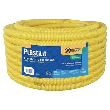 Conduite Flexível Pvc 3/4" Corrugado Amarelo 50 Metros - Plastilit ...