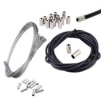 Conduite Preto 20 Metros + 40 Terminais Com 10 Cabos de Aço e 10 ...