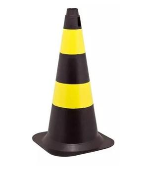 Cone P/ Sinalização Rigido Cor: Preto/ Amarelo 50CM -EPI 360 / PLASTCOR ...