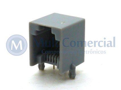 Conector Jack RJ11 6P4C com 4 Vias na cor Cinza - YH55-03 ...