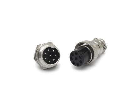 Conector Mike 8 Vias Macho para Painel e Fêmea para Cabo - LS-3007-3014 ...
