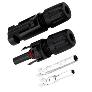 Conector tipo MC4 MACHO/FEMEA + TERMINAIS 1,5KV - TWE - Conectores ...
