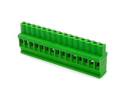 Conector Verde Multipolar AKZ1110.15 Fêmea de 15 Vias - Passo 5,08mm ...