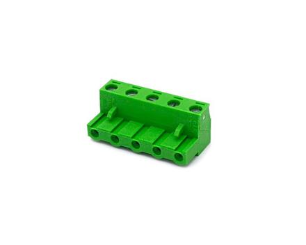 Conector Verde Multipolar AKZ960.05 Fêmea de 5 Vias - Passo 7,62mm ...