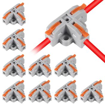 Conectores Compactos Do Condutor Do Fio Da Forma De T 10 Pces ...