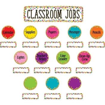 Confetti Classroom Jobs - Mini Bulletin Board - (Tcr8802) - Livros de ...