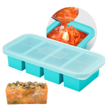 Congelador molda AgiGear Silicone com tampas Recipiente de sopa de 250 ...