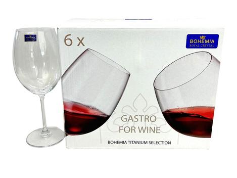 Conj 6 Taças Cristal Gastro For Wine Titanium Vinho Tto 580ml - Bohemia ...