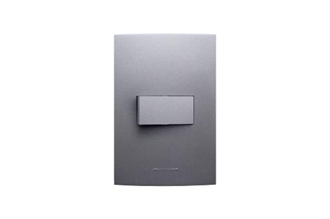 Conjunto 1 Interruptor Simples 4X2 Grafite 85485 Alumbra ...