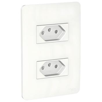 Conjunto 2 Tomadas 2P+T 10A 250V Branco Orion Schneider - Módulo de Tomada - Magazine Luiza