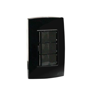 Conjunto 3 Interruptores Simples Preto Force Line - Interruptores ...