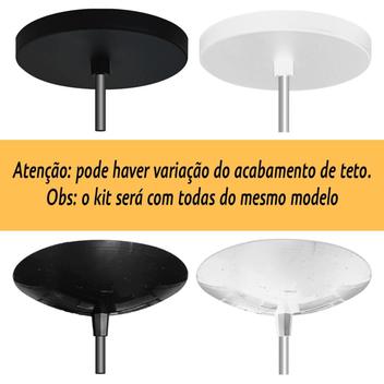 Conjunto 3 Lustres Cônicos Vegas Cinza Com Branco Rrjv - Rrjv Negocios ...