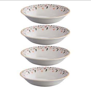 Conjunto 4 Pratos Fundo Cerâmica Ashley 587ml Amarelo - Corona - Prato ...