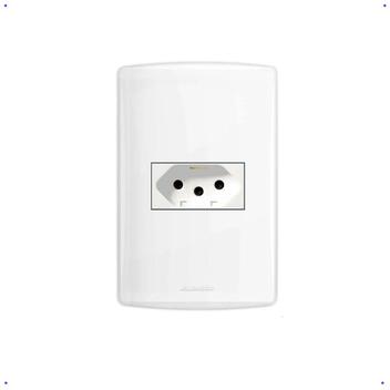 Conjunto 4x2 Tomada 2p+t 20a Horizontal Branca - 6089 Alumbr - Alumbra ...