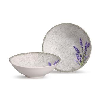 Conjunto 6 bowls decorados Acetinado 300ml Alfazema - Alleanza Cerâmica ...