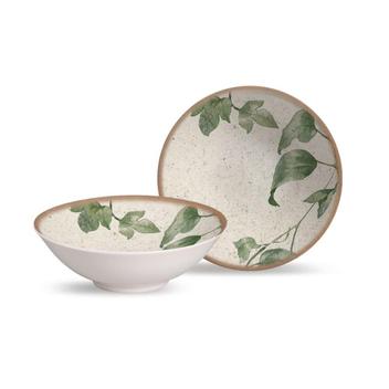 Conjunto 6 Bowls Decorados Acetinado 300Ml Tropical Leaves - Alleanza ...