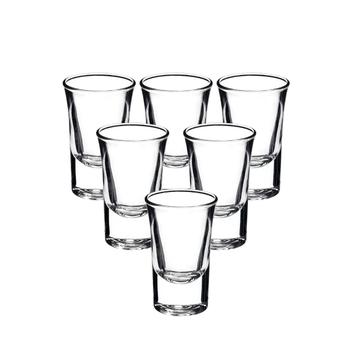 Conjunto 6 Copos 40ML Shot De vidro Para Drinks Bebidas Destilados ...