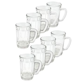 Conjunto 8 Canecas de Chopp Cerveja Vidro 400ml Subzero Zero Grau Para Bar E Restaurante Chop ...
