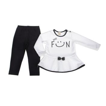 Conjunto Babado na Barra Feminino Manga Longa Have Fun 25246 - Conjunto de Roupa Feminina ...