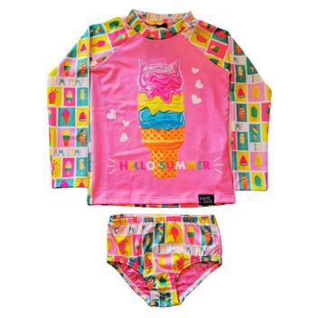Conjunto Banho Infantil Proteção UV FPS 50+ Marujos e Sereias 128 ...