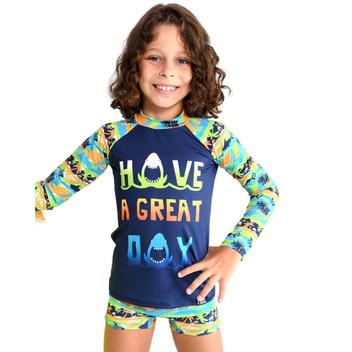 Conjunto Banho Infantil Proteção UV FPS 50+ Marujos e Sereias 646 ...
