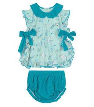 Conjunto Bata Com Calcinha E Laço Trick Nick Azul - Conjunto Infantil ...