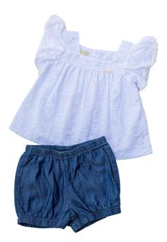 Conjunto bata em laise 100% algodão Branco Vigat - Conjunto de Roupa ...