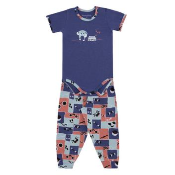 Conjunto Bebê Dedeka Body MC Happy Azul - 25068E - Conjuntos de Bebês ...