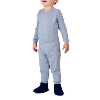 Conjunto Bebê Dedeka Melange Canelado Longo Azul Luar - 2455 ...