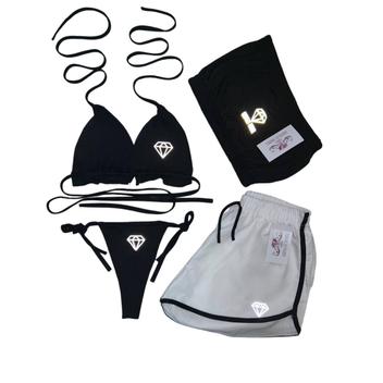 Conjunto Biquíni Com Bojo Cortininha Gringas Model - Conjunto de ...