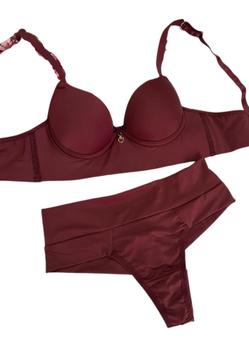 Conjunto Calcinha e Sutiã Base De Espuma Com Aro E Bojo - ANA JULIA MODA INTIMA - Conjunto de ...